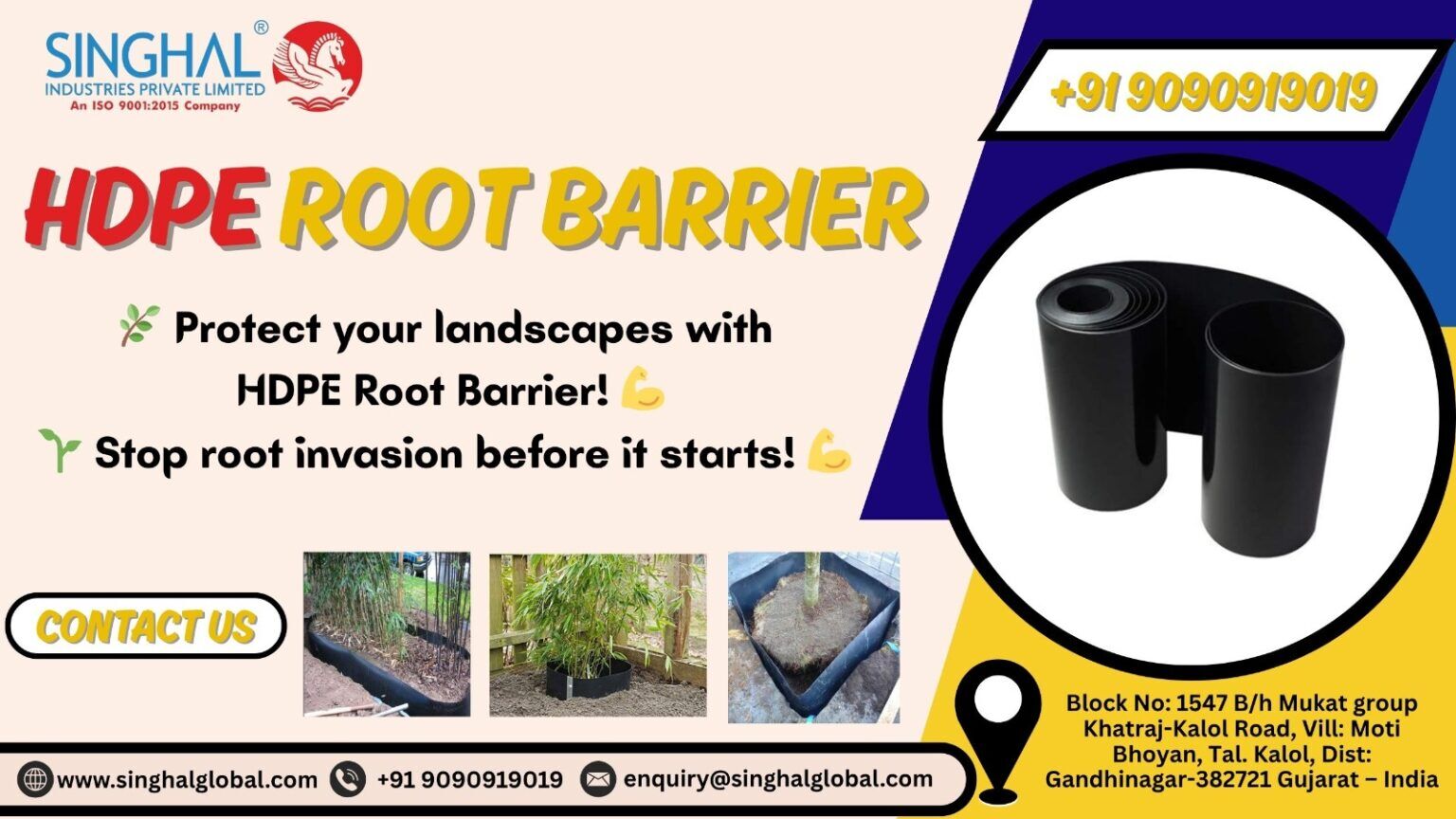 HDPE Root Barrier | Durable Protection for Landscaping