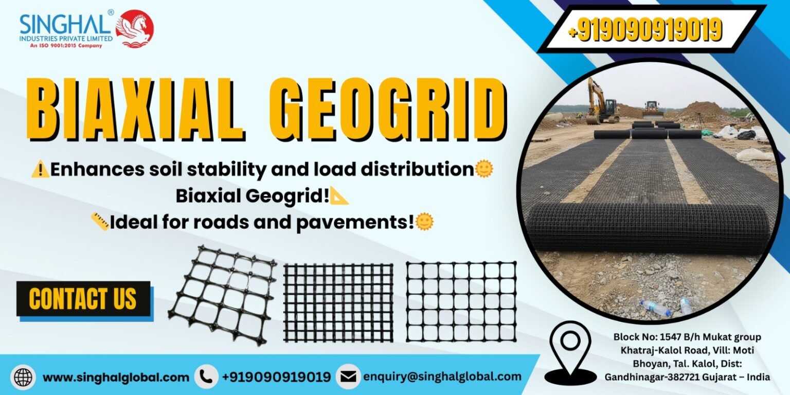 Biaxial Geogrid for Soil Stabilization & Reinforcement